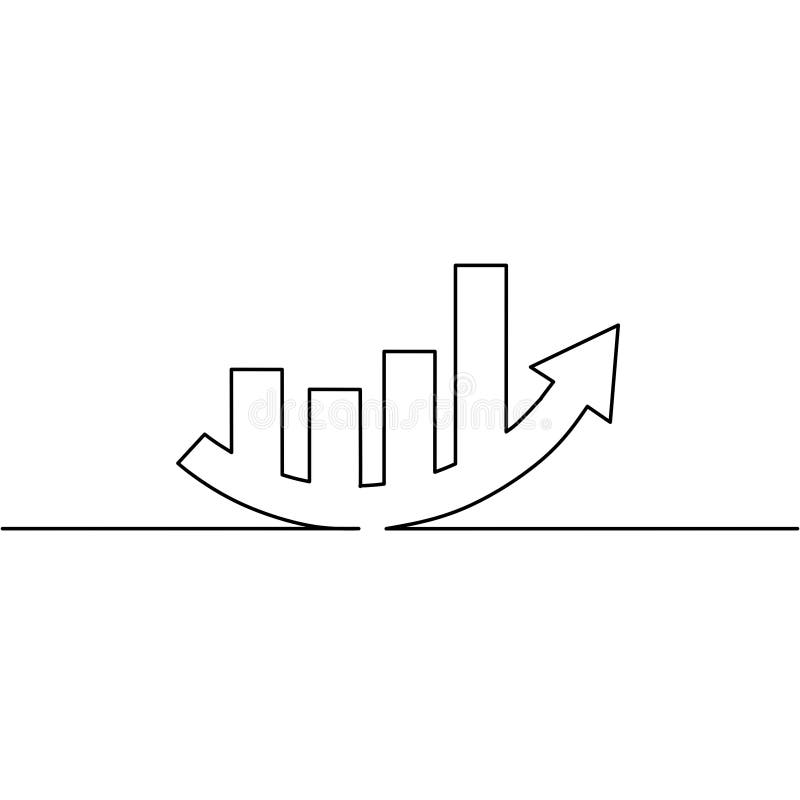 One Line Drawing Growth Graph Stock Illustrations – 427 One Line ...