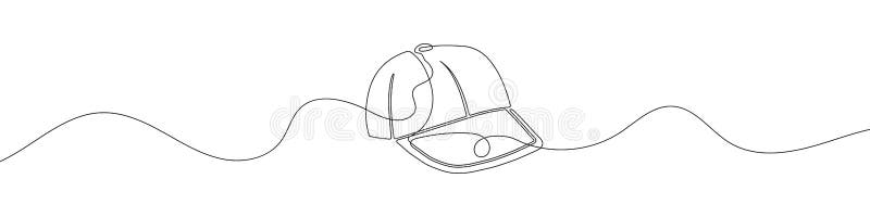 Baseball Hat Line Drawing Stock Illustrations – 412 Baseball Hat Line ...