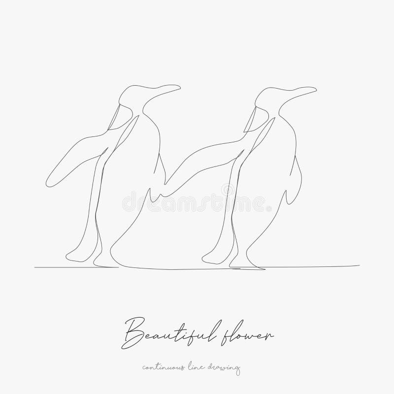 Continuous Line Drawing. Beautiful Flower. Simple Vector Illustration ...