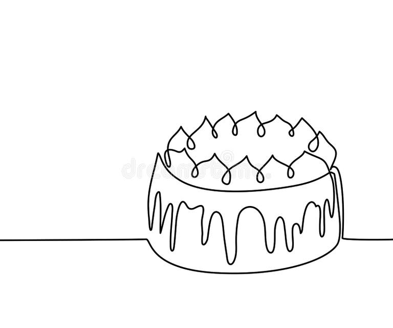 Cake Line Drawing Stock Illustrations – 25,275 Cake Line Drawing Stock ...
