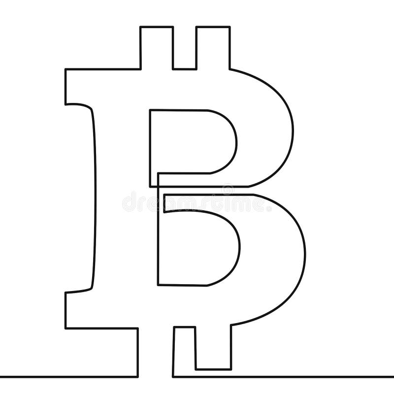 Bitcoin Logo Line Drawing Vector Stock Vector - Illustration of ...