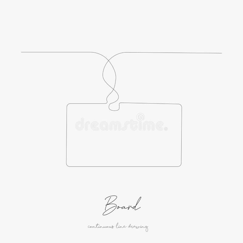 Continuous Line Drawing. Board. Simple Vector Illustration. Board ...