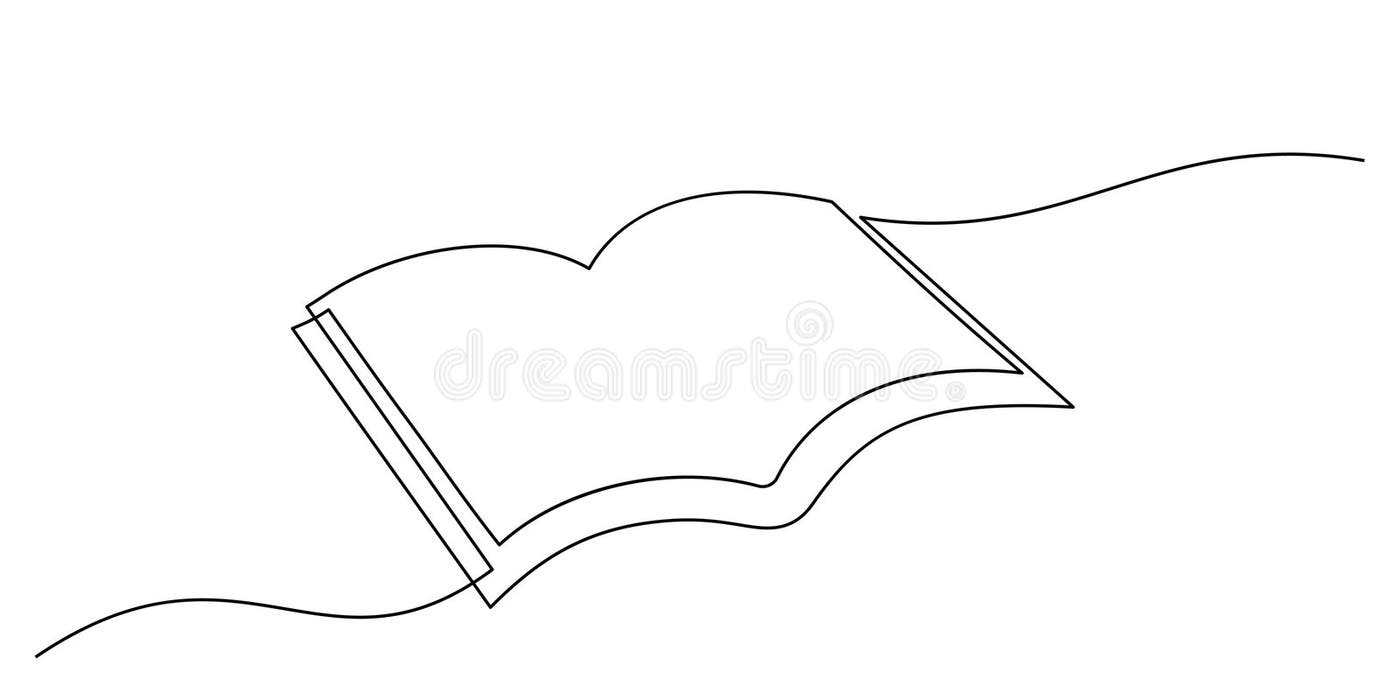 Book Cover Continuous Line Drawing Stock Illustrations – 323 Book Cover ...