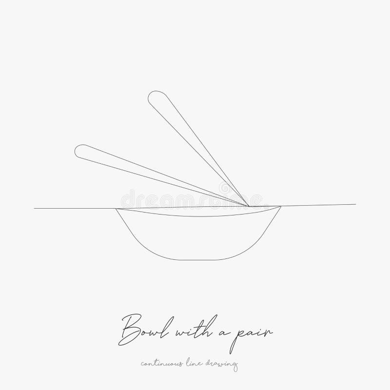 Continuous Line Drawing Bowl Stock Illustrations – 944 Continuous Line ...