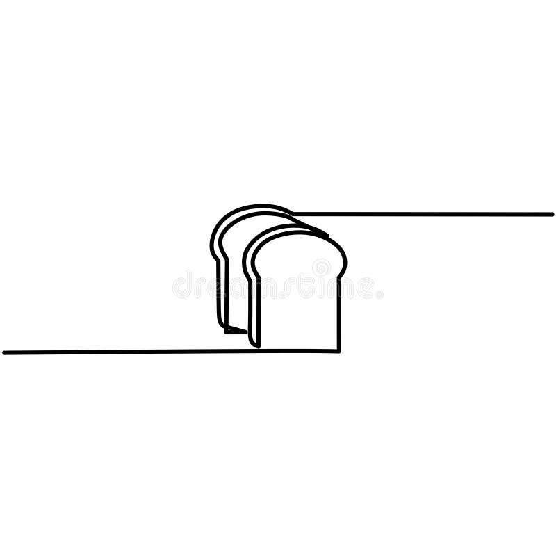 One Line Drawing Loaf Bread Stock Illustrations – 177 One Line Drawing ...