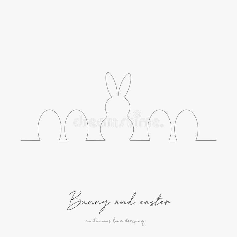 Easter Bunny Line Drawing Stock Illustrations – 10,410 Easter Bunny ...