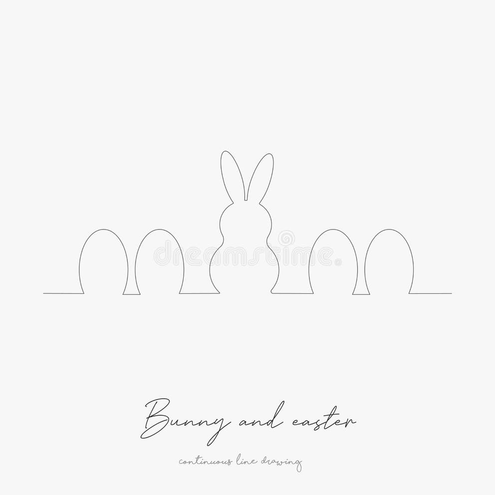 Cute Bunny Line Drawing Stock Illustrations – 10,630 Cute Bunny Line ...