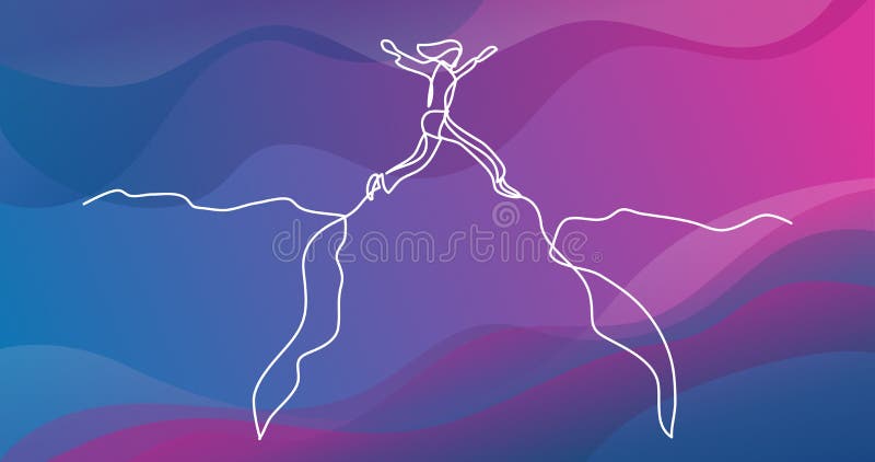 Jumping Over Line Drawing Stock Illustrations – 229 Jumping Over Line ...