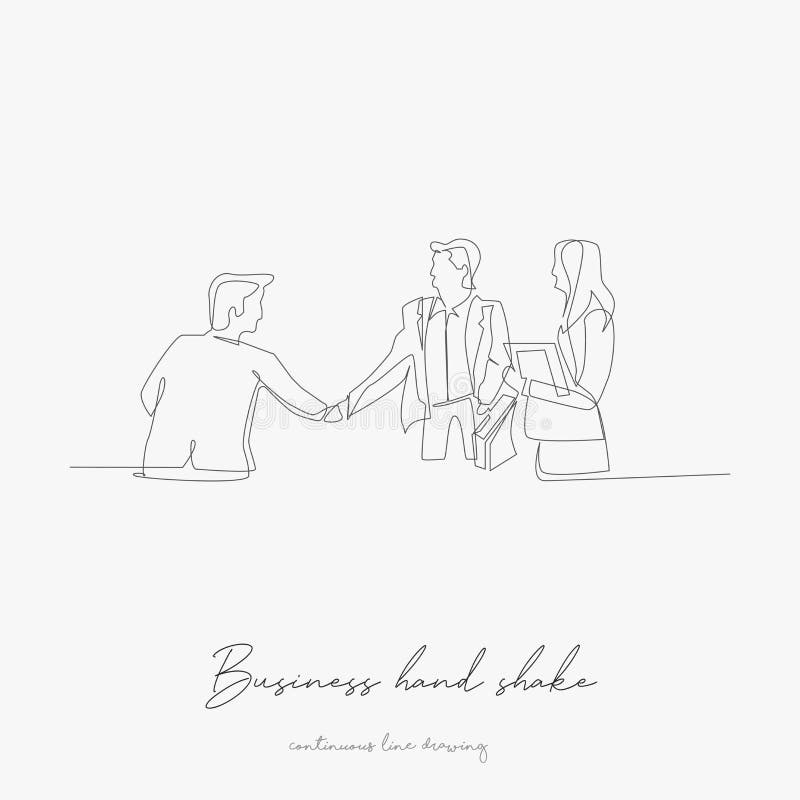 Continuous Line Drawing. Business Hand Shake. Simple Vector ...