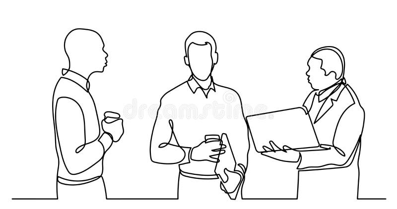 Sketch Three People Talking Stock Illustrations – 218 Sketch Three ...