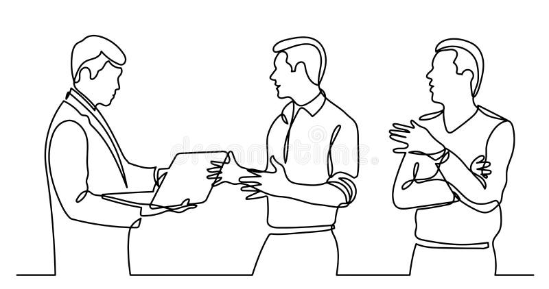 Sketch Three People Talking Stock Illustrations – 209 Sketch Three ...