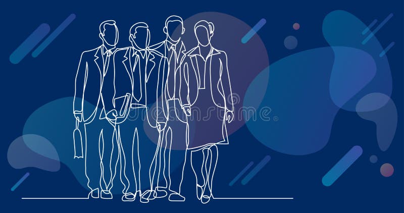 Continuous Line Team Walking Stock Illustrations – 184 Continuous Line ...