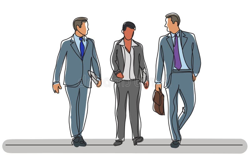 Continuous Line Team Walking Stock Illustrations – 157 Continuous Line ...