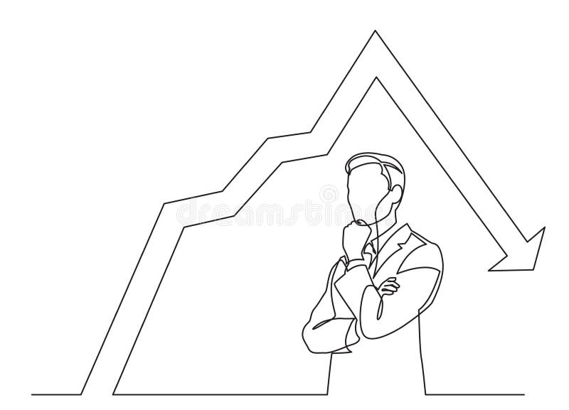 Man Thinking Worried Continuous Line Drawing Stock Illustrations – 46 ...