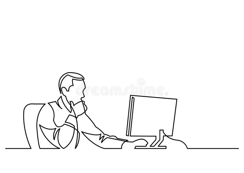 Person Behind Computer Stock Illustrations – 2,194 Person Behind ...