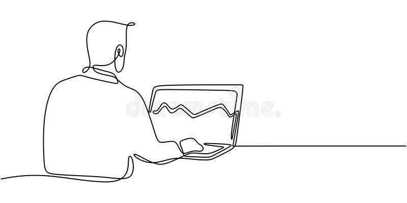 Continuous Line Drawing Growth Chart Stock Illustrations – 671 ...