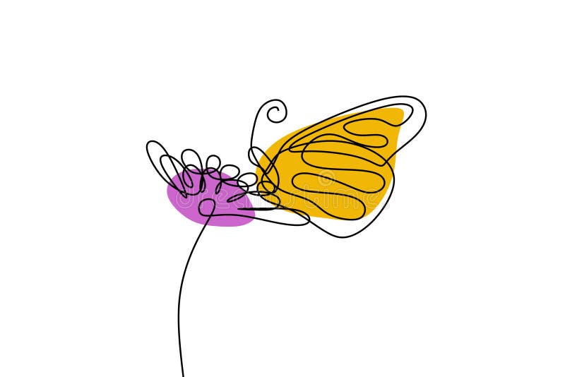 Continuous Line Drawing Flower Butterfly Stock Illustrations – 427 ... Continuous Line Drawing Flower Butterfly Stock Illustrations – 427 ...