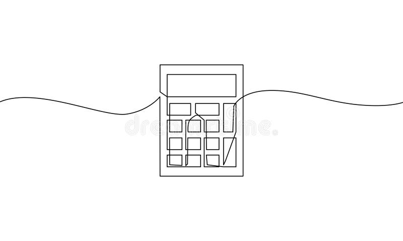 Calculator Drawing Line One Stock Illustrations – 145 Calculator ...
