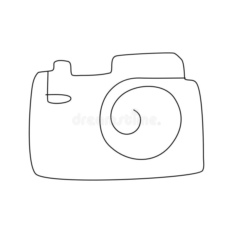 Camera One Line Drawing Simple Stock Illustrations – 168 Camera One ...