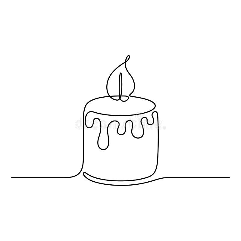 Burning Fire Candle Continuous One Line Drawing Stock Vector ... Burning Fire Candle Continuous One Line Drawing Stock Vector ...