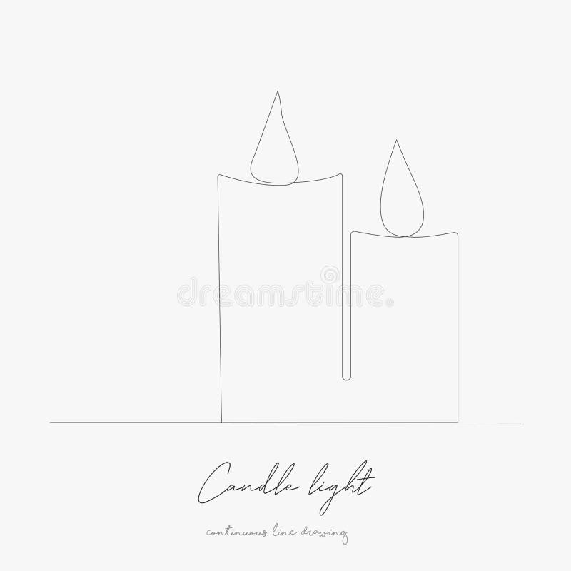 Continuous Line Drawing Candle Stock Illustrations – 779 Continuous ...