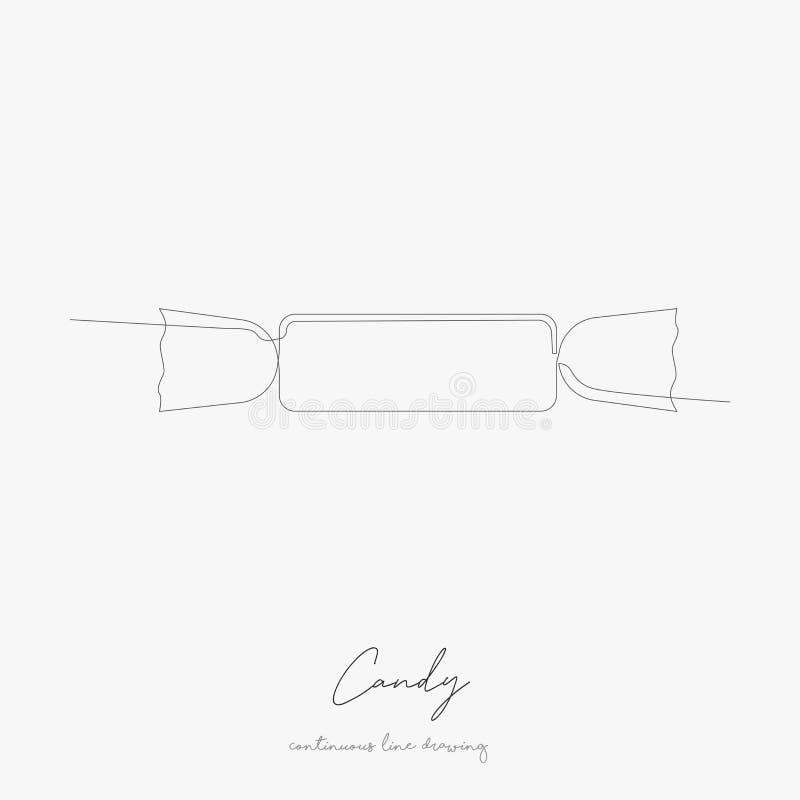 Continuous Line Drawing. Candy. Simple Vector Illustration. Candy ...