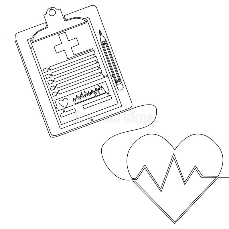 Line Drawing Heart Rate Stock Illustrations – 867 Line Drawing Heart ...