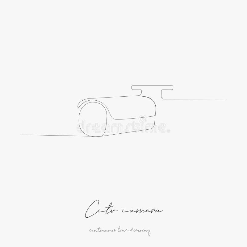 Continuous Line Drawing. Cctv Camera. Simple Vector Illustration. Cctv ...