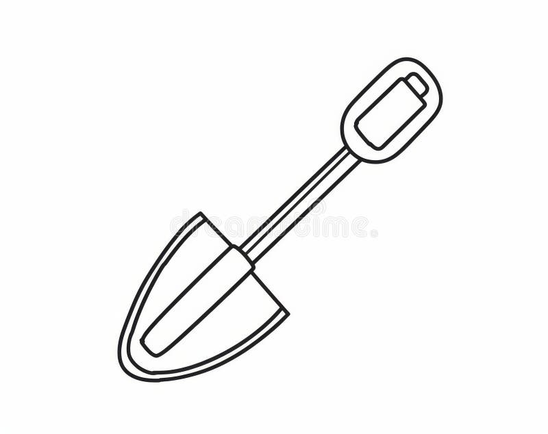 A Continuous Line Drawing of a Cement Shovel. Modern Illustration of a ...