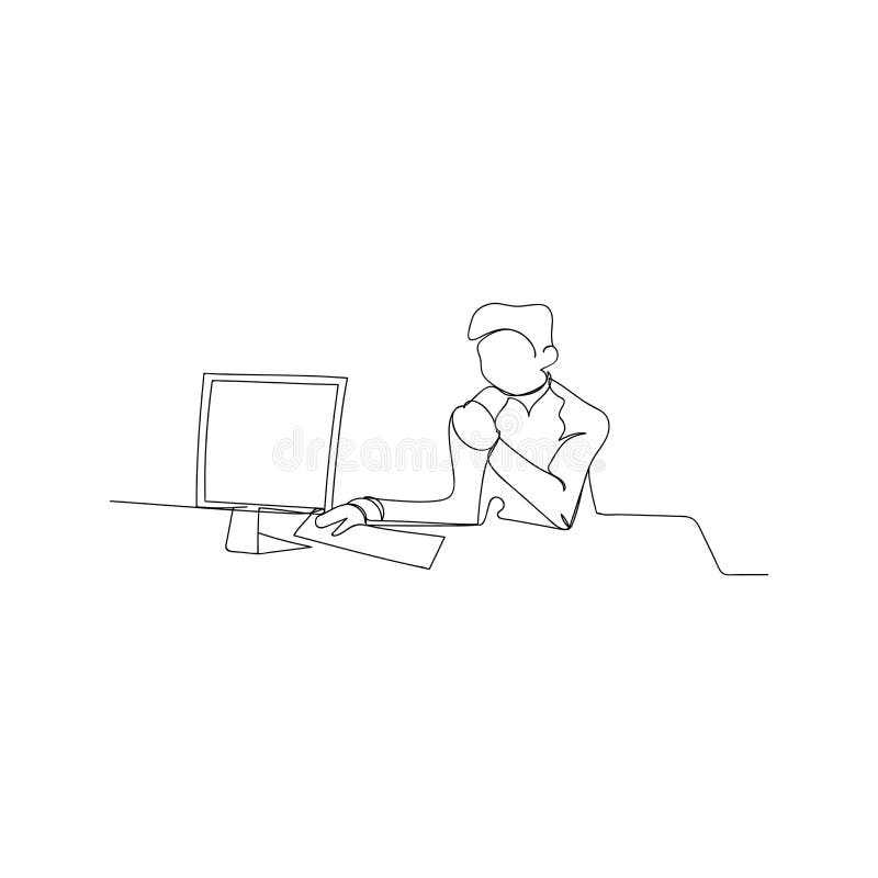 Person Behind Computer Icon Stock Illustrations – 671 Person Behind ...