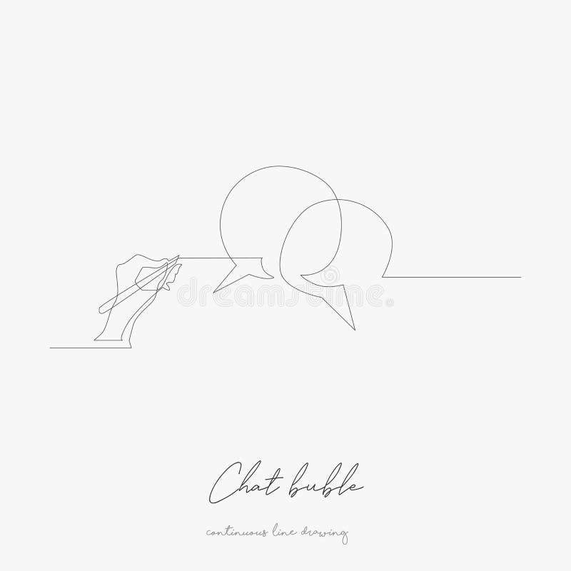Continuous Line Drawing. Chat Buble. Simple Vector Illustration. Chat ...
