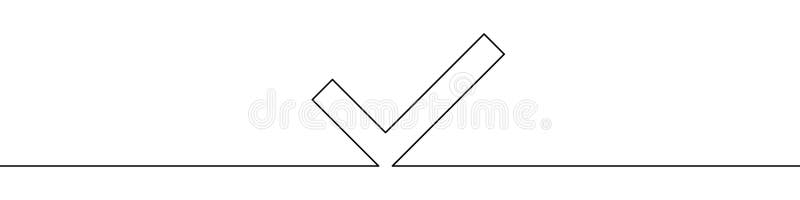 Continuous Line Drawing Tick Stock Illustrations – 128 Continuous Line ...