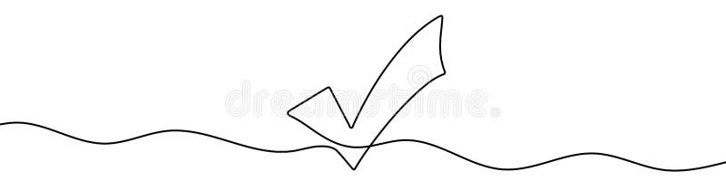 Continuous Line Drawing Tick Stock Illustrations – 43 Continuous Line ...