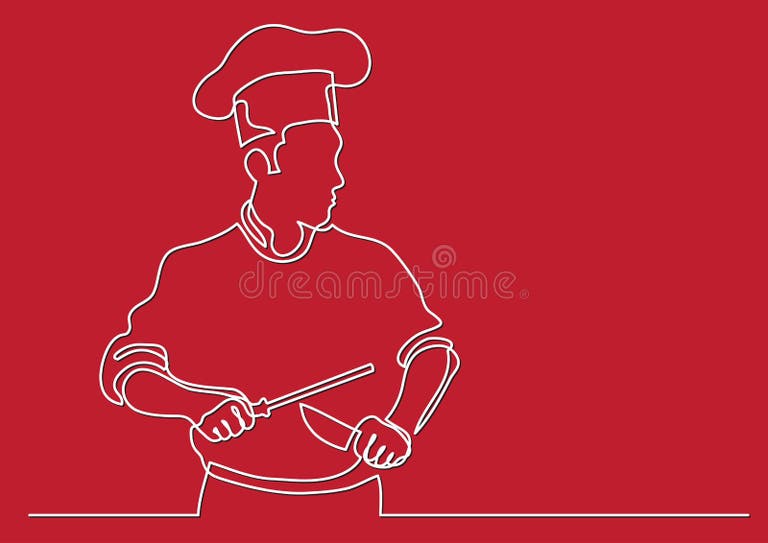 One Line Drawing Chef Stock Illustrations – 1,263 One Line Drawing Chef ...