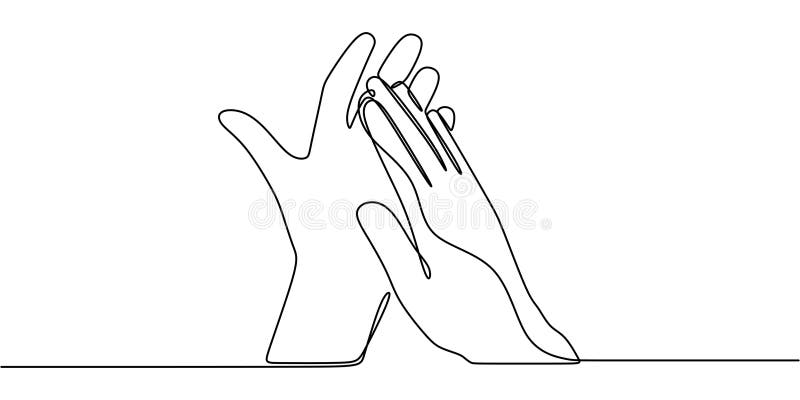 Continuous Line Clapping Stock Illustrations – 48 Continuous Line ...