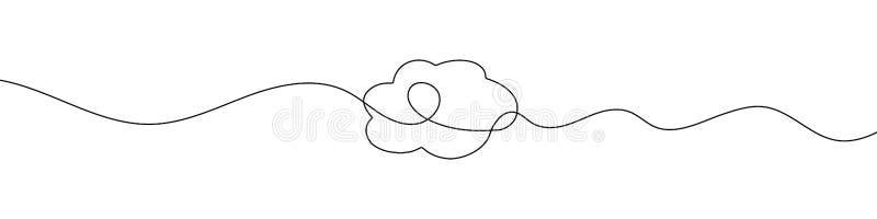 Continuous Line Drawing Cloud Stock Illustrations – 777 Continuous Line ...