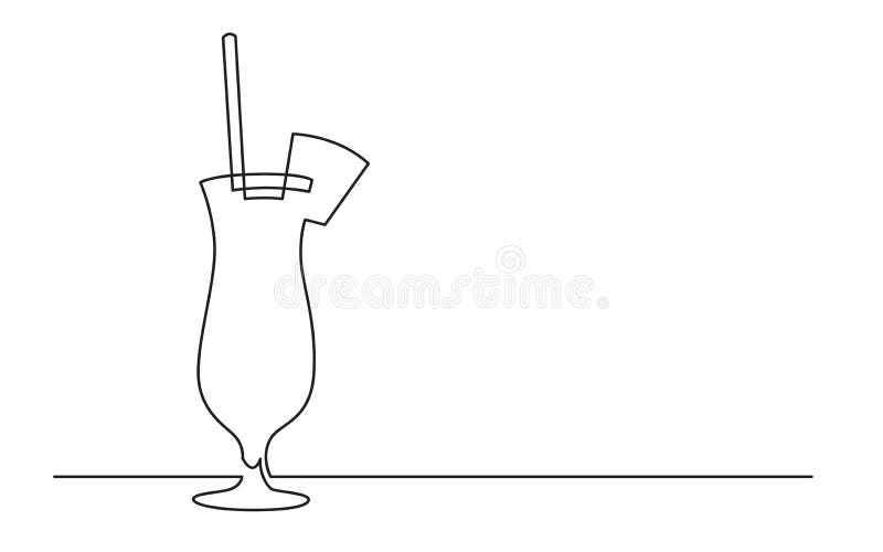 Continuous Line Drawing Cocktail Stock Illustrations – 1,423 Continuous ...