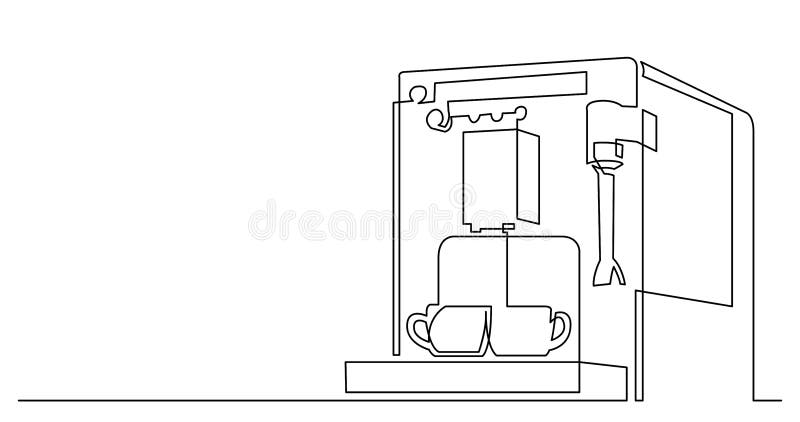 Espresso Machine Line Drawing Stock Illustrations – 1,120 Espresso ...