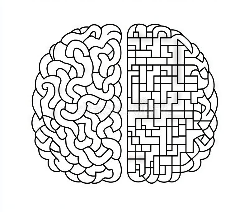 A Continuous Line Drawing Concept Showing the Human Brain S Creative ...