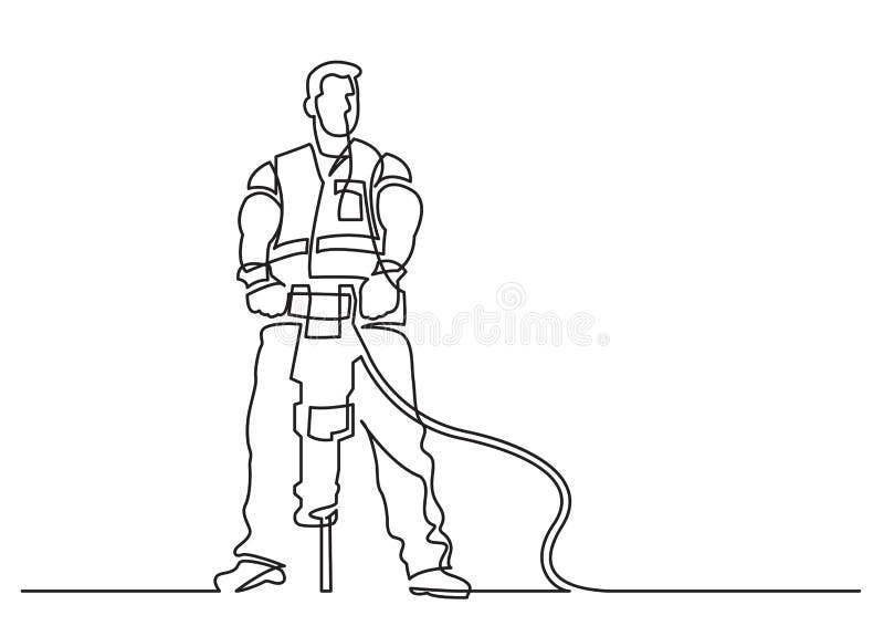 Worker Jackhammer Stock Illustrations – 1,813 Worker Jackhammer Stock ...