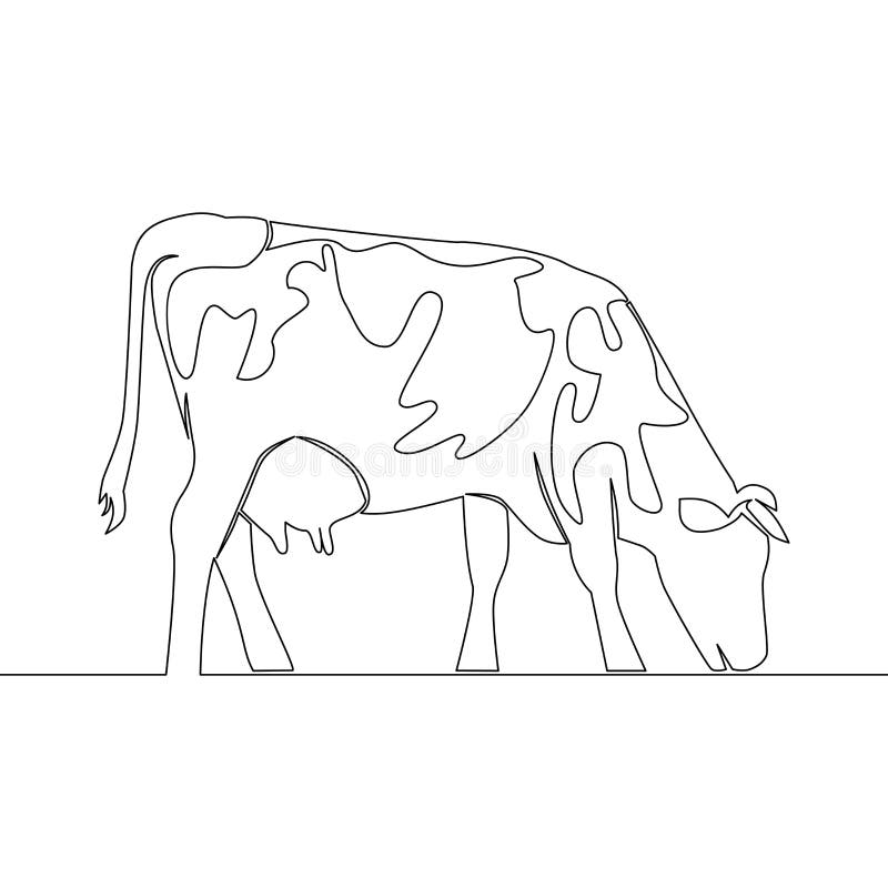 Single Line Drawing Cow Stock Illustrations – 307 Single Line Drawing ...