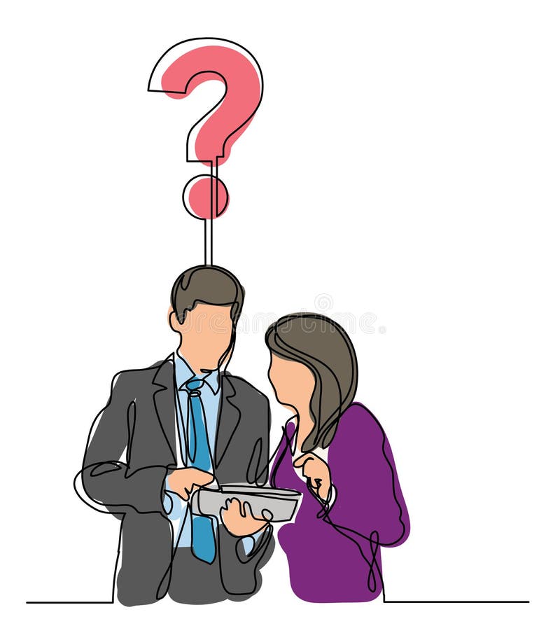 Continuous Line Drawing Question Person Stock Illustrations – 183 ...