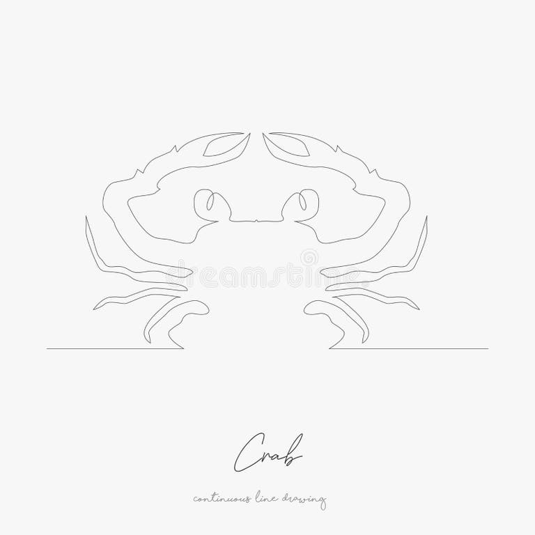 Crab Continuous Line Stock Illustrations – 114 Crab Continuous Line ...