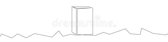 Continuous Line Drawing of Cube Icon. Cube Continuous Line Icon Stock ...