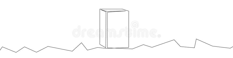 Continuous Line Drawing of Cube Icon. Cube Continuous Line Icon Stock ...