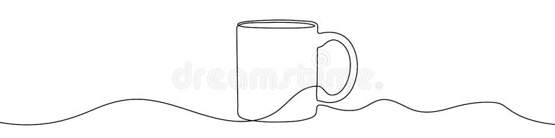 One Line Mug Drawing Stock Illustrations – 1,118 One Line Mug Drawing ...