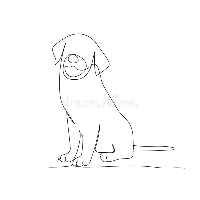 Continuous Line Drawing Dog Stock Illustrations – 1,695 Continuous Line ...