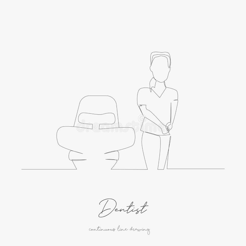 Dentist Line Art Continuous Stock Illustrations – 160 Dentist Line Art ...