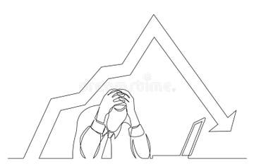 Continuous Line Drawing Fear Failure Stock Illustrations – 50 ...