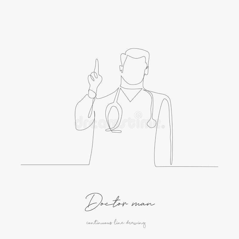 Continuous Line Drawing. Doctor Man. Simple Vector Illustration. Doctor ...